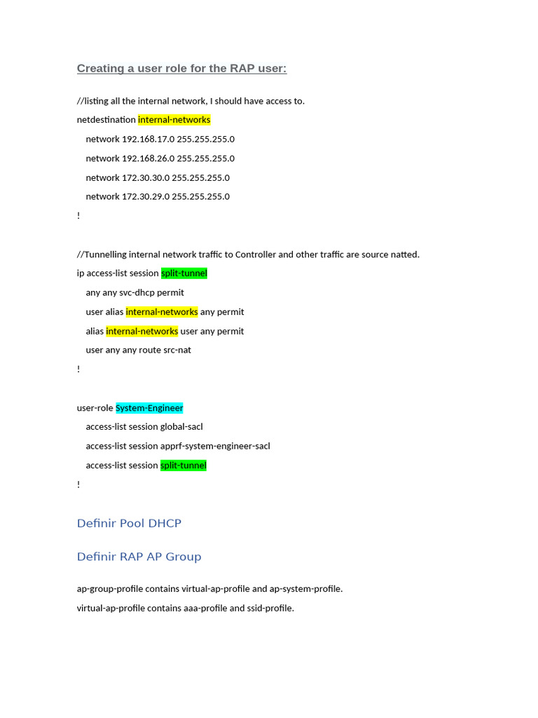 ArubaOS 8 Rap Config Flowchart - CLI CONFI | PDF