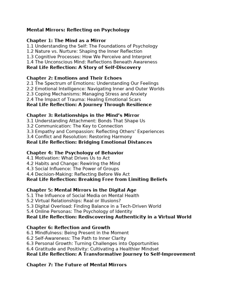 Mental Mirrors | PDF