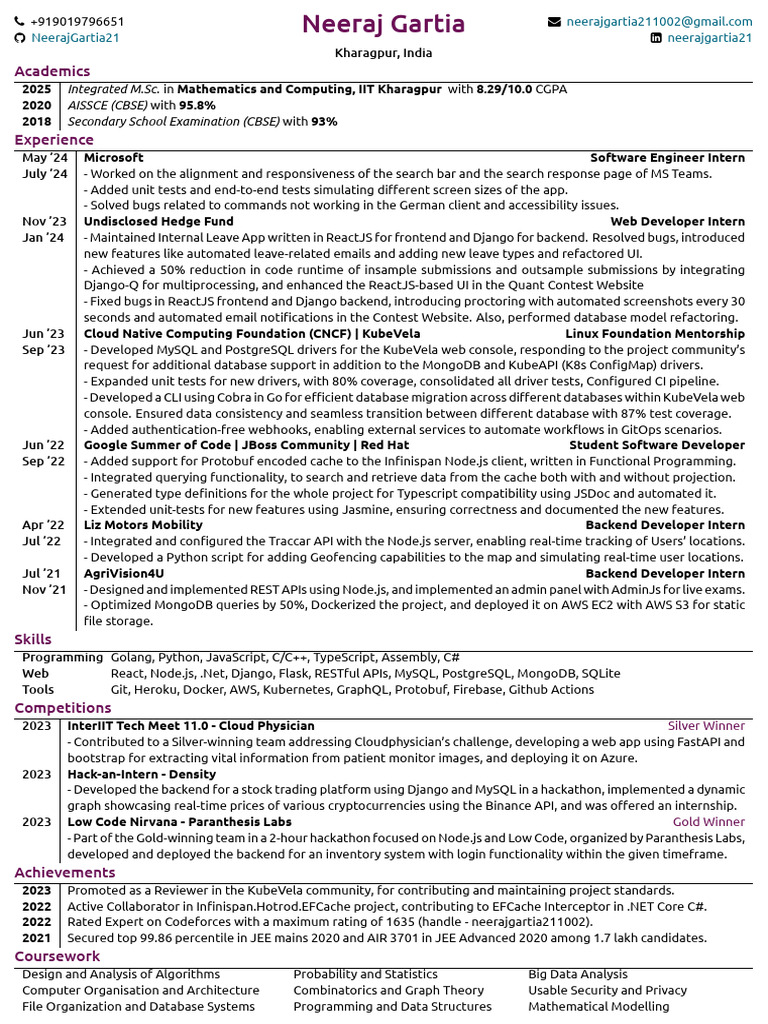 Software Development Resume | PDF | Mongo Db | Databases