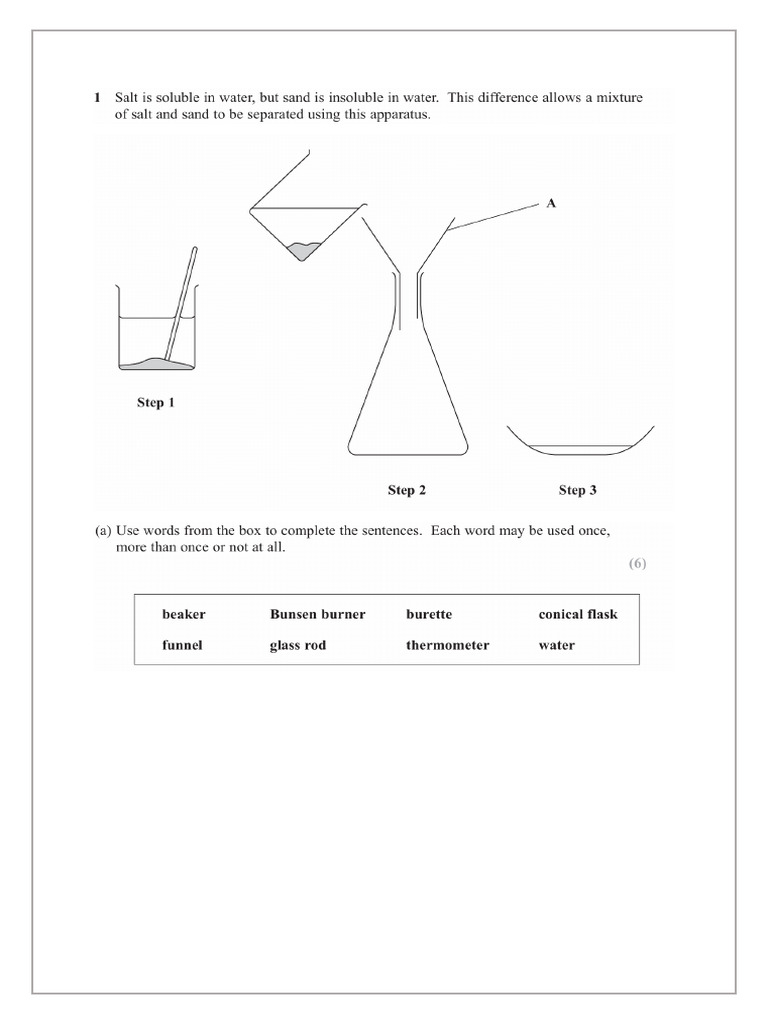 Evermore School Year 10 Chemistry Exams | PDF