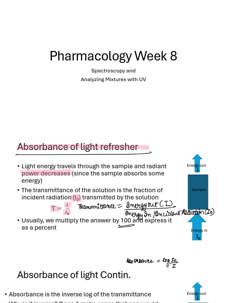 Lecture 9 - Spectroscopy Methods | PDF | Mass Spectrometry | Absorbance