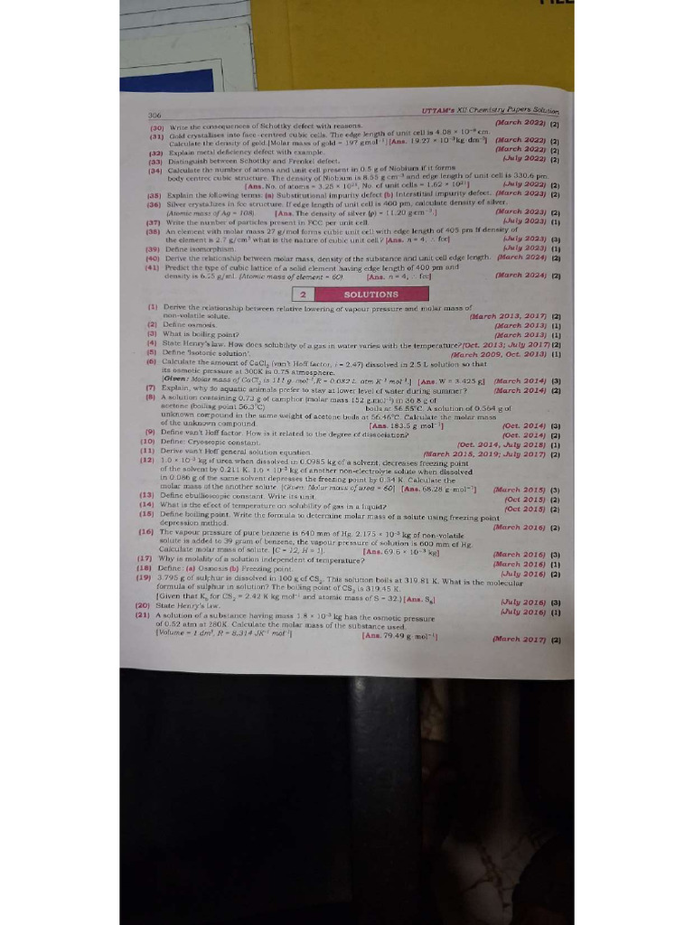 HSC Chemistry Pyq's | PDF
