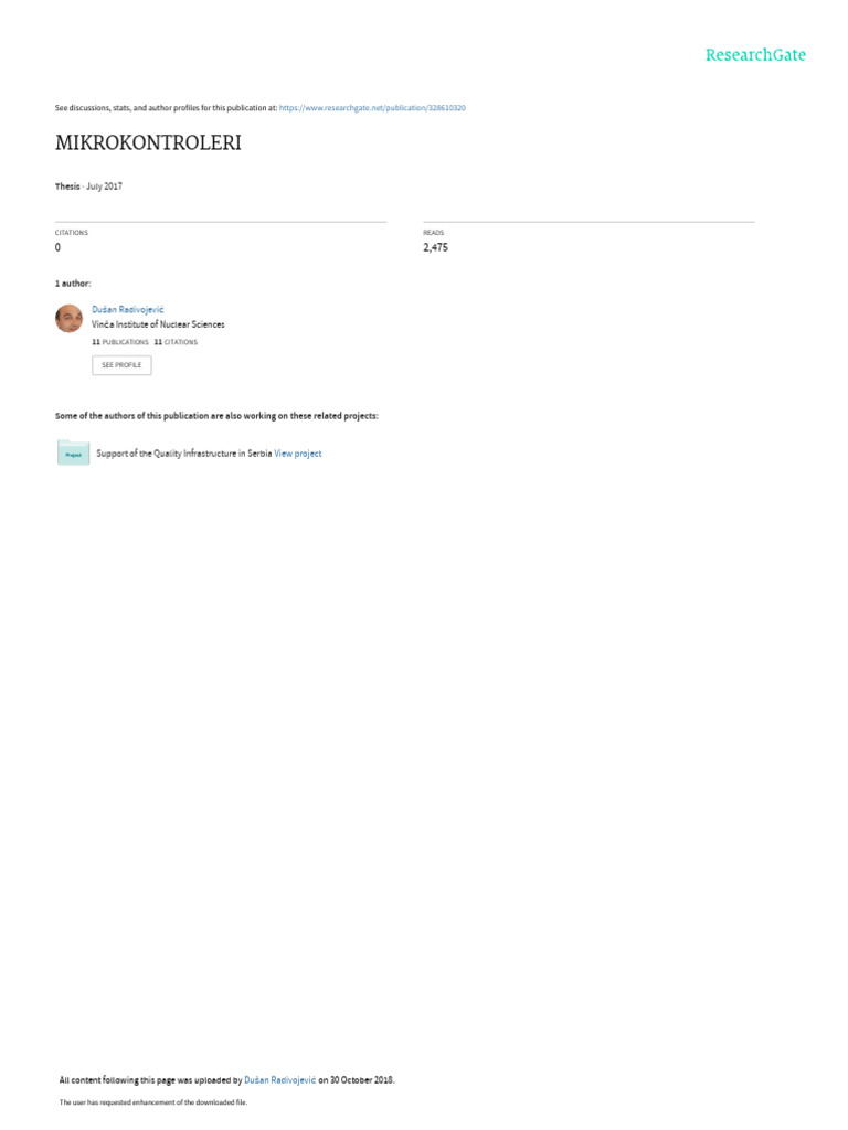 Microcontrollers D Radivojevi | PDF