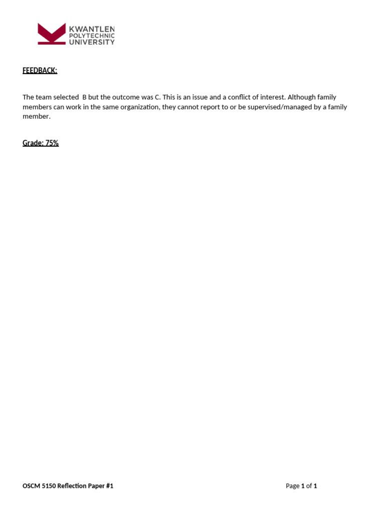 Team 3 Reflection Exercise | PDF