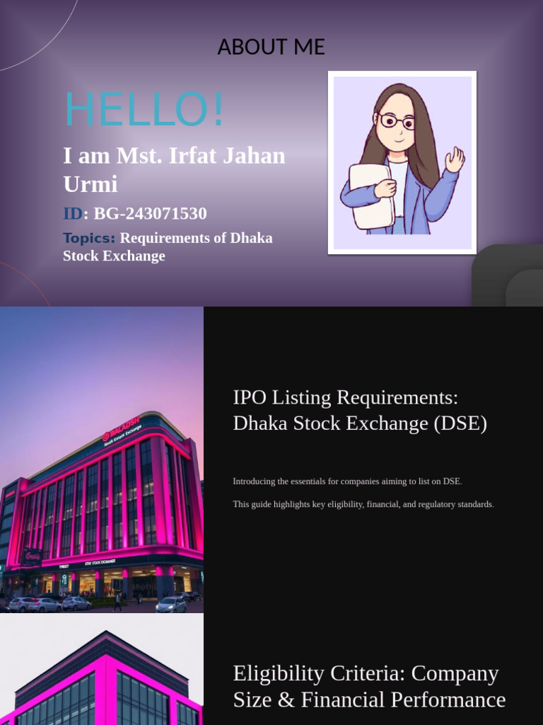 IPO Listing Requirements Dhaka Stock Exchange DSE | PDF | Initial Public Offering | Corporate ...