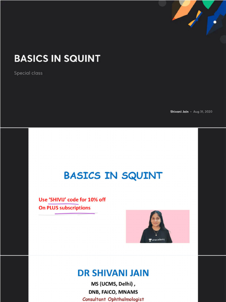BASICS IN SQUINT With Anno | PDF