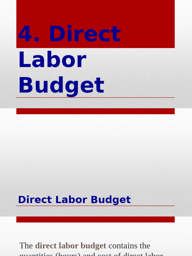 4.4 Direct Labour Budget-1 | PDF