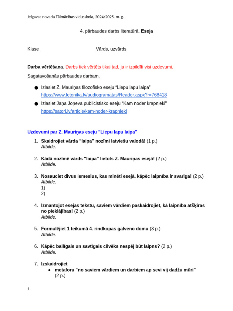 4 Parbaudes Darbs Literatura | PDF