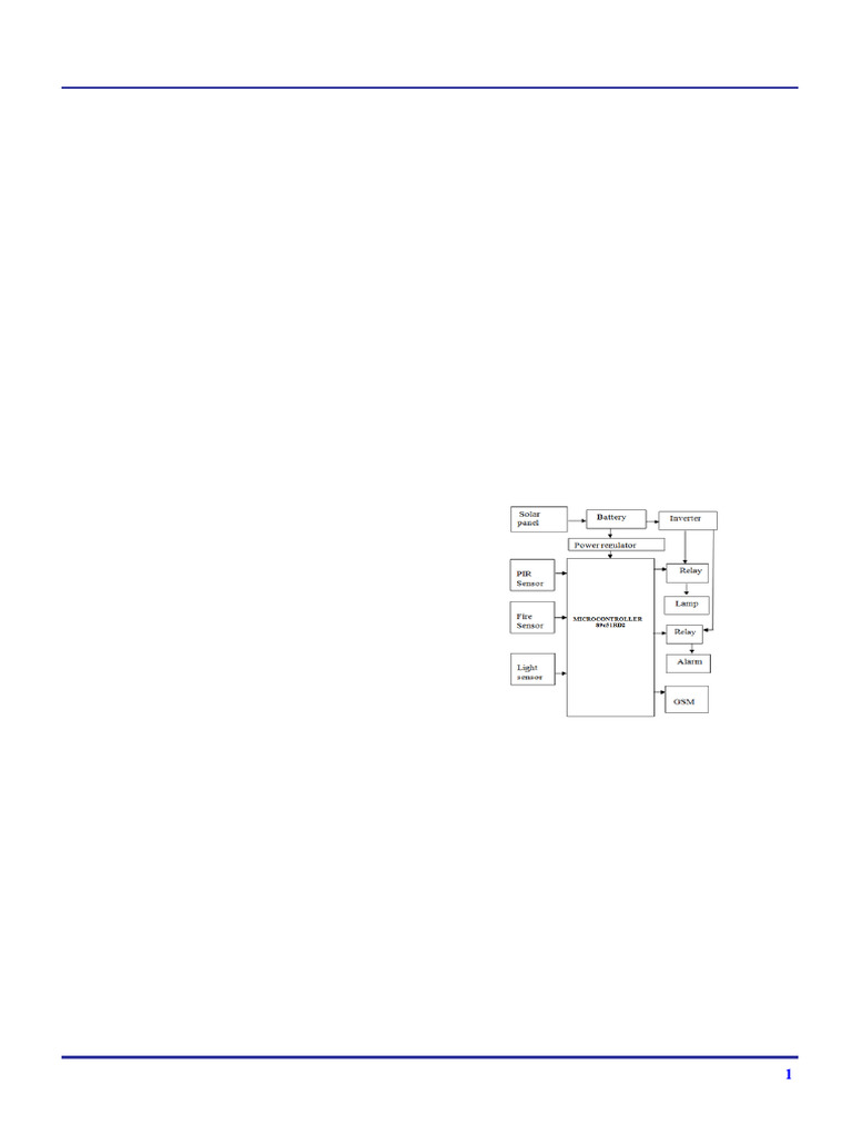 Solar Panel Based Security System Using Pir Sensor and GSM ...