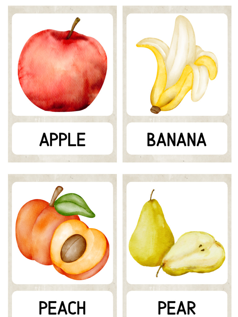 Fruit Flashcards | PDF