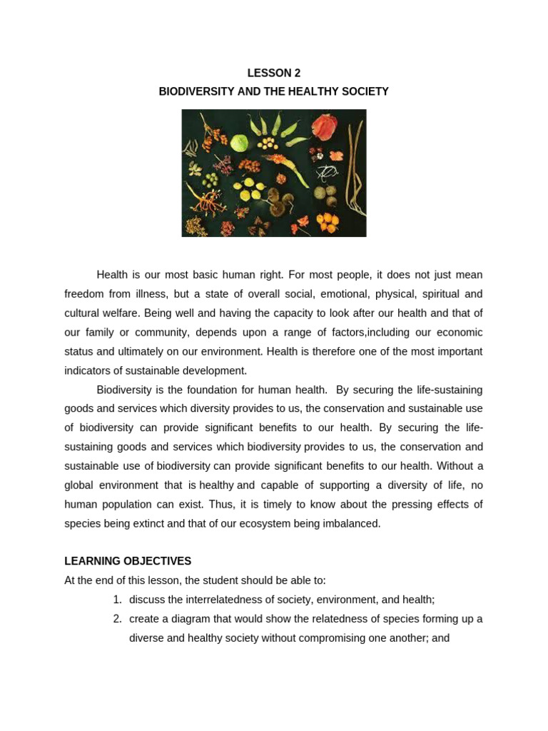 LESSON 2 Module 3 - STS | PDF | Ecosystem | Biodiversity