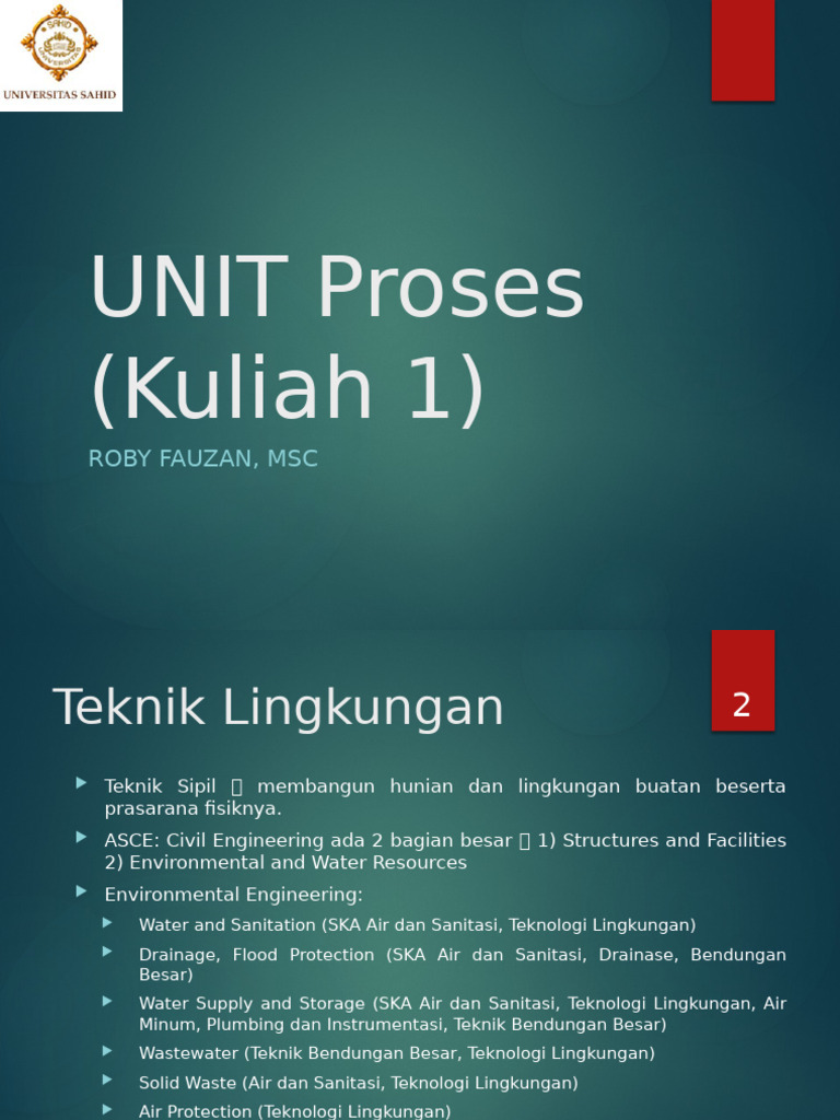 Materi Kuliah Unit Proses Pertemuan 1 | PDF