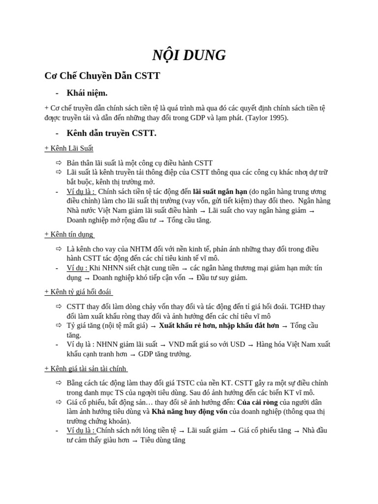 NỘI DUNG CSTT | PDF