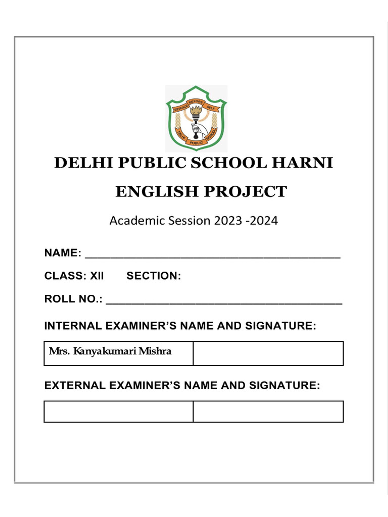 English Project 3 | PDF