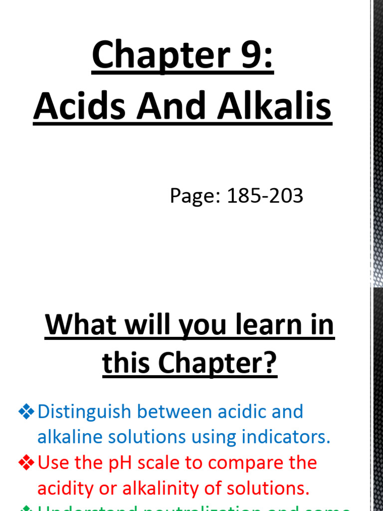 Acids, Alkalis, and Neutralization Explained | PDF | Acid | Ph
