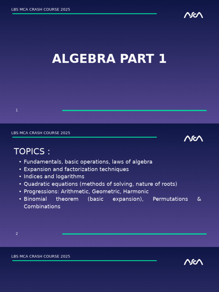 Algebra 1 Crash Course Overview | PDF | Multiplication | Numbers
