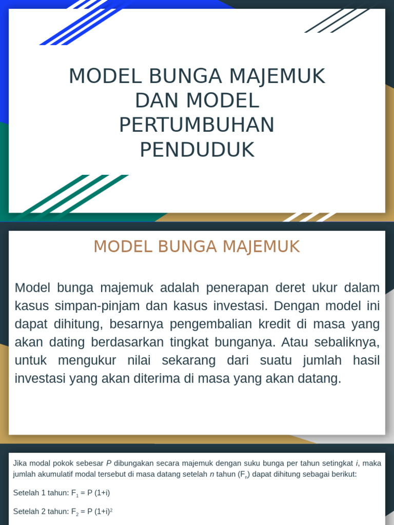 Model Bunga Majemuk dan Pertumbuhan Penduduk | PDF