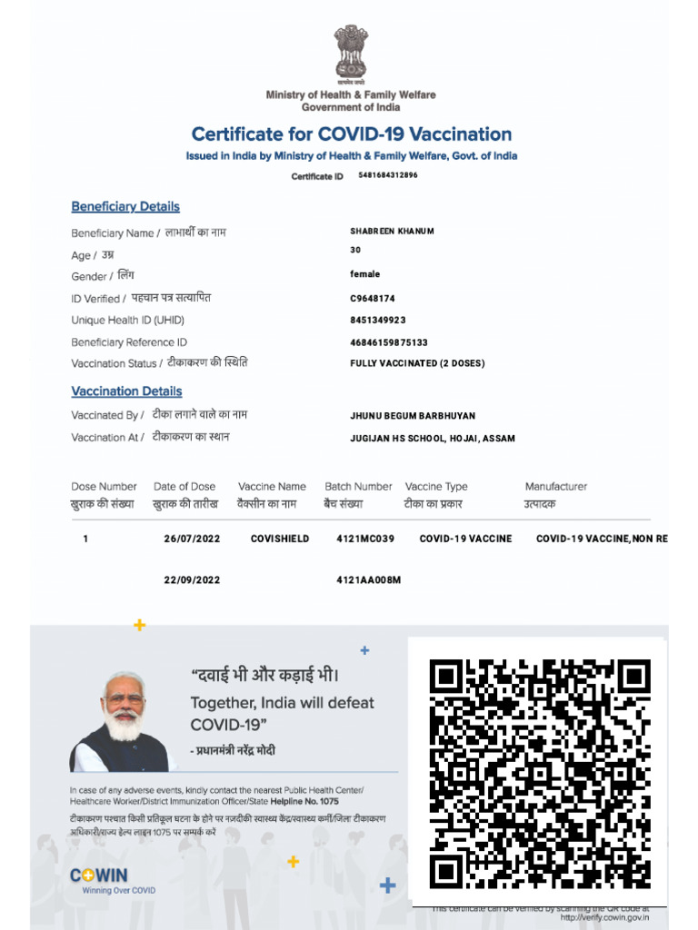 Shabreen KHANUM Vaccine | PDF