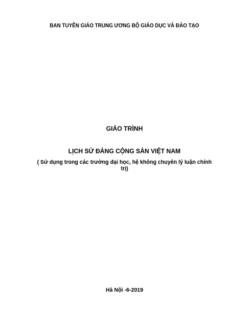 GT Lich Su Dang CSVN Ban Tuyen Giao TW | PDF