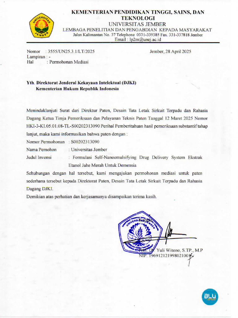 Surat Permohonan Mediasi-1 | PDF