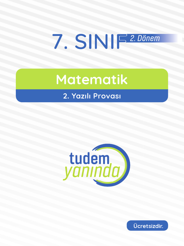7 Sinif Matematik 2 Donem 2 Yazili Provasi | PDF