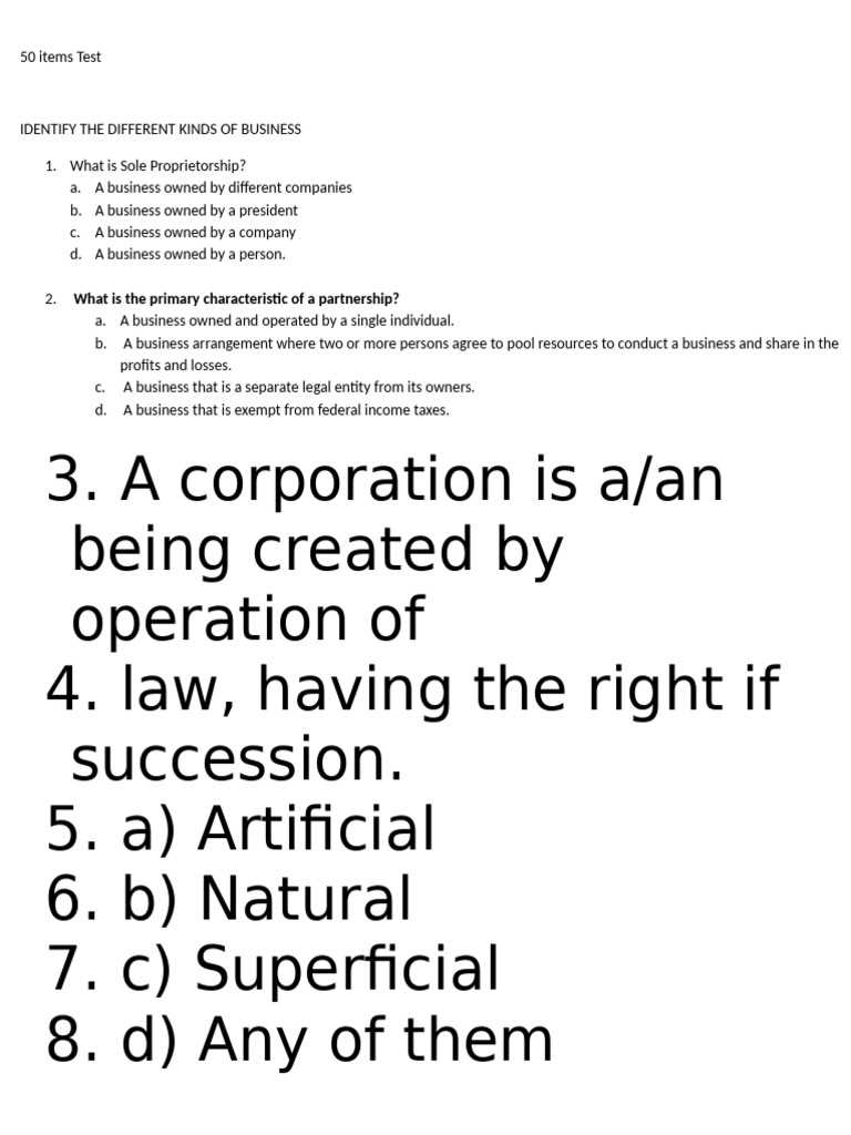 50 Items Test | PDF | Debits And Credits | Expense