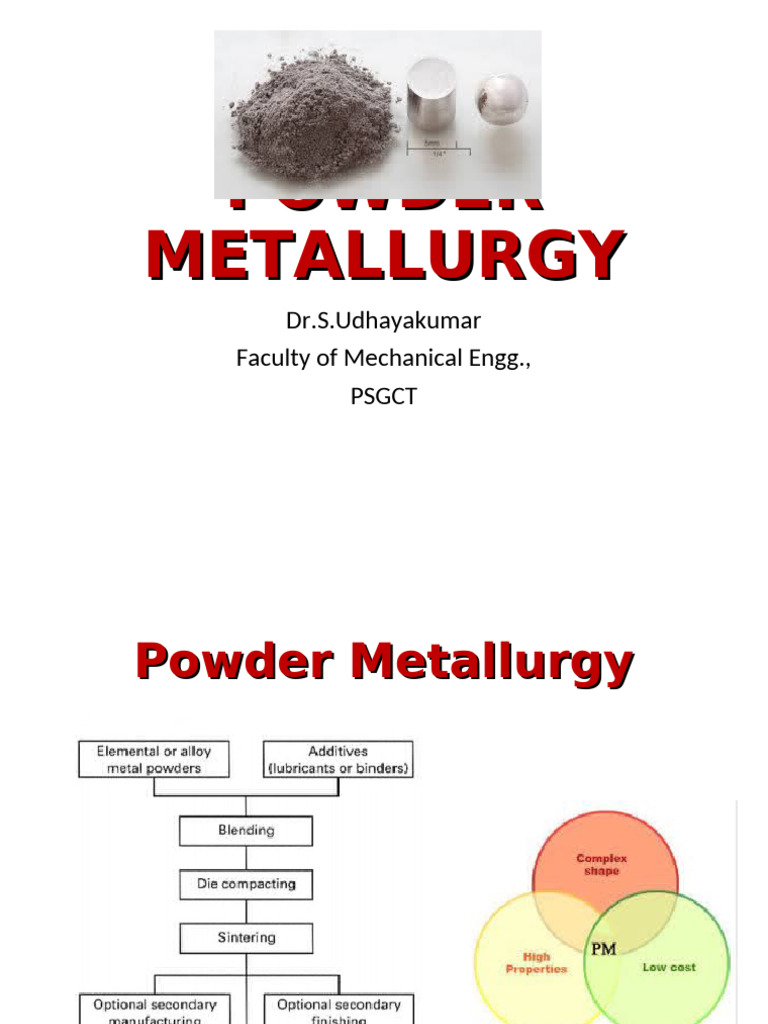 5.1 Powder Metallurgy | PDF | Sintering | Mechanical Engineering