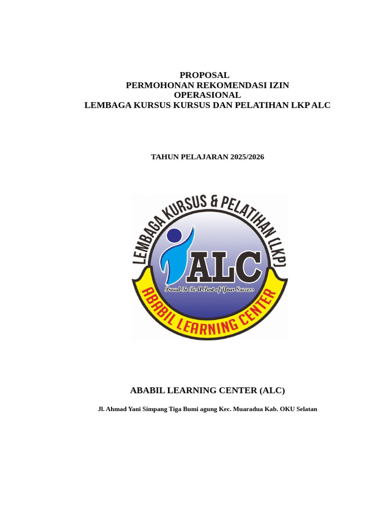 PROPOSAL ALC FORMAT A4 OK | PDF