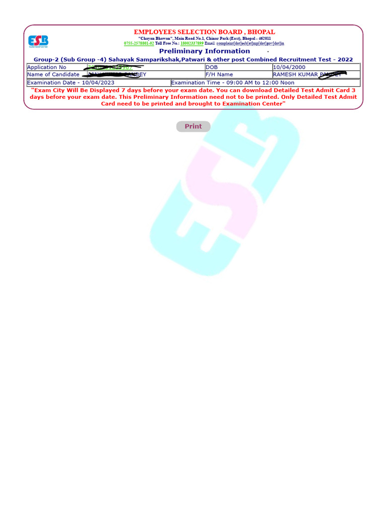 Employees Selection Board | PDF