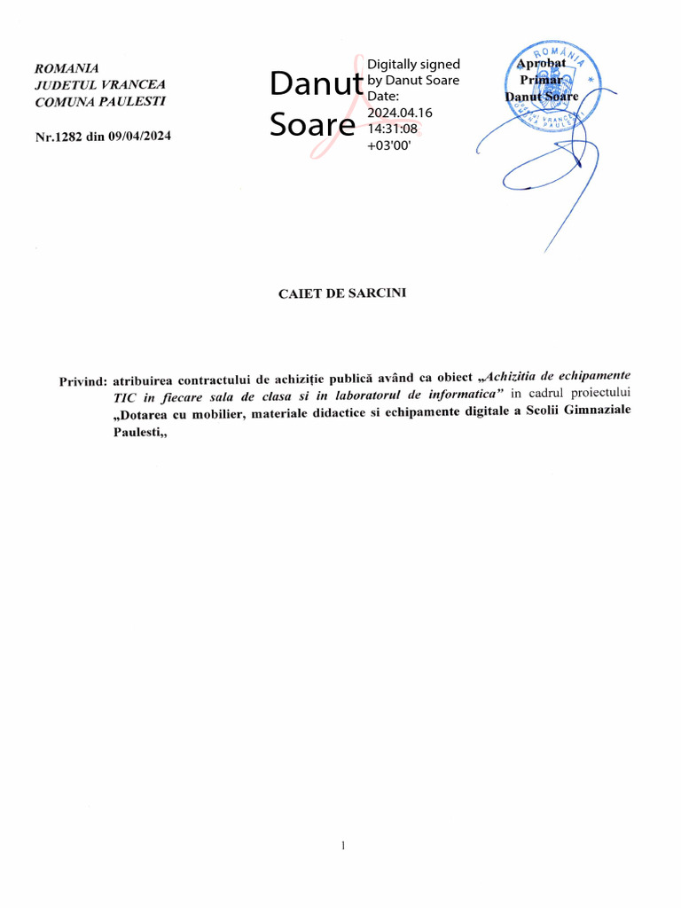 Caiet de Sarcini-2SEMNAT | PDF