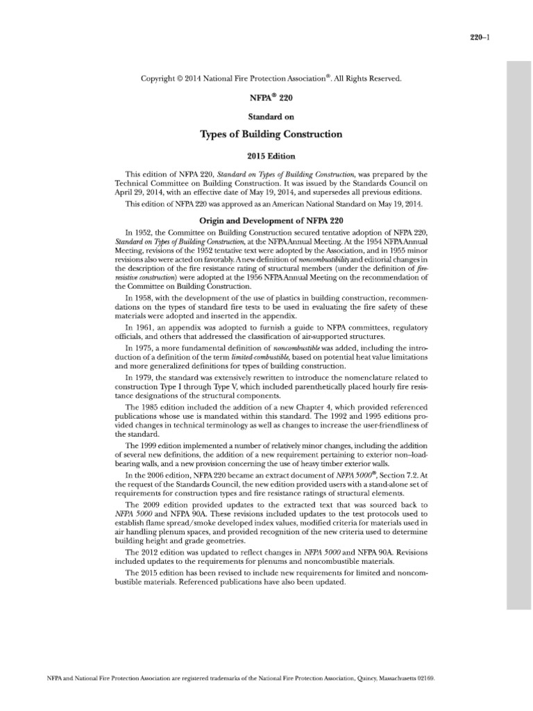 Nfpa 220 | PDF