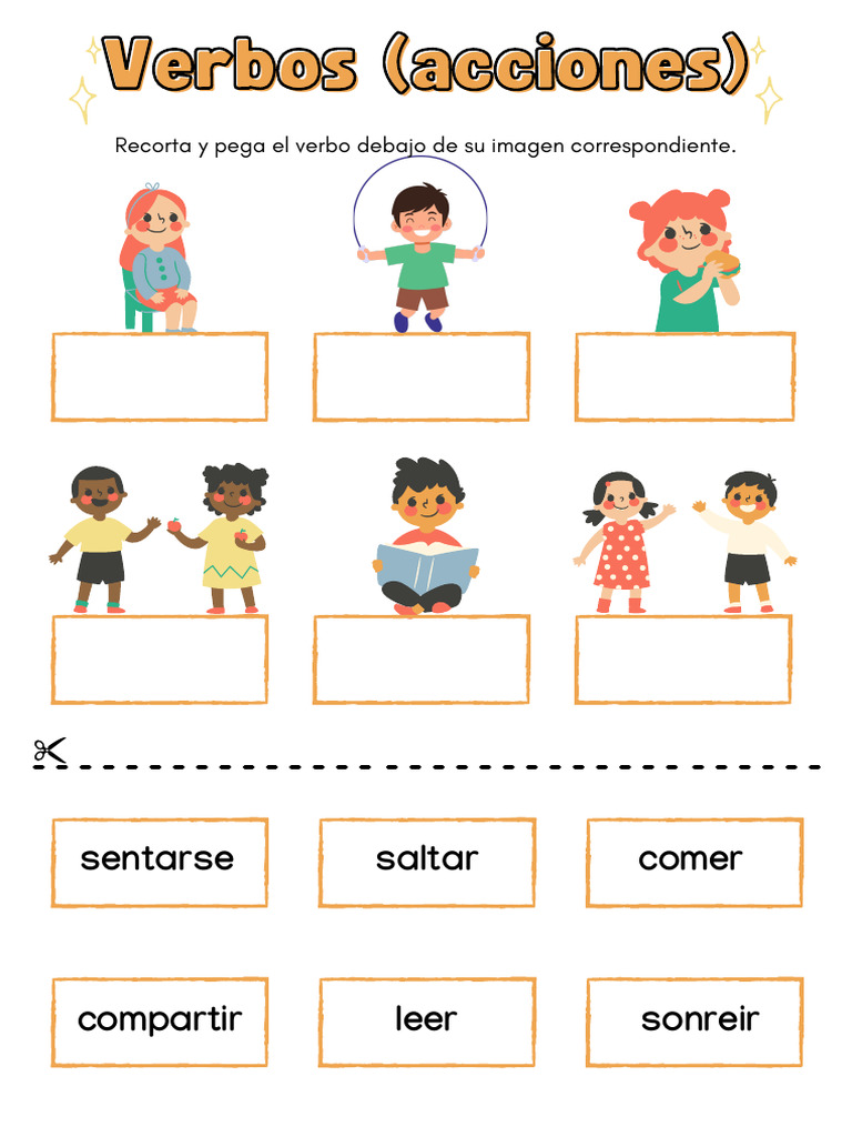 Verbos para Recortar y Pegar | PDF