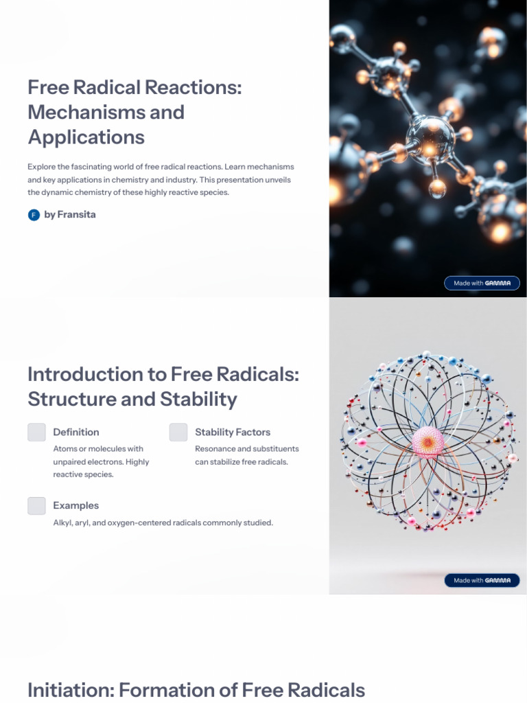 Free-Radical-Reactions-Mechanisms-and-Applications | PDF | Radical ...