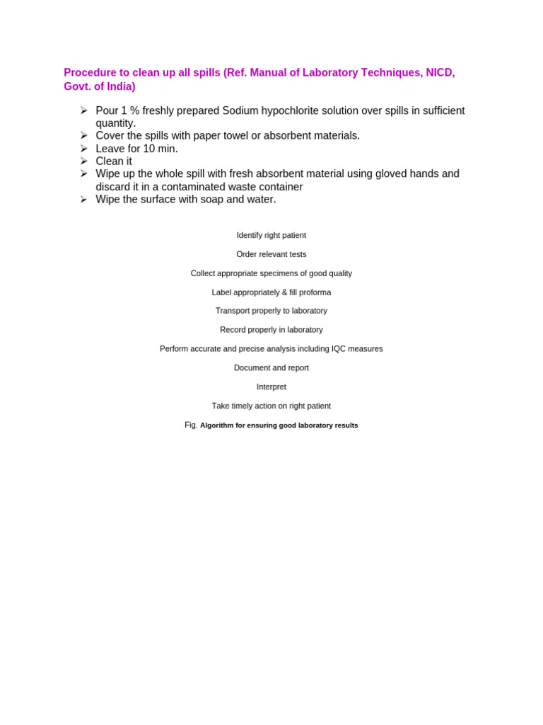 Spill Clean Up | PDF