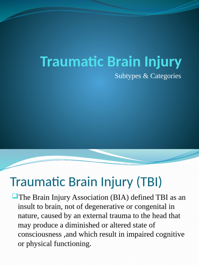Traumatic Brain Injury Subtypes | PDF | Traumatic Brain Injury | Concussion