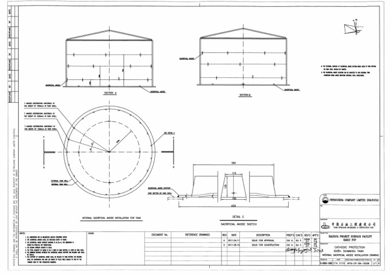 HFY0-CP-DW-10038 - 500m3 Skimming - Tank Internal Sacrificial Anode ...