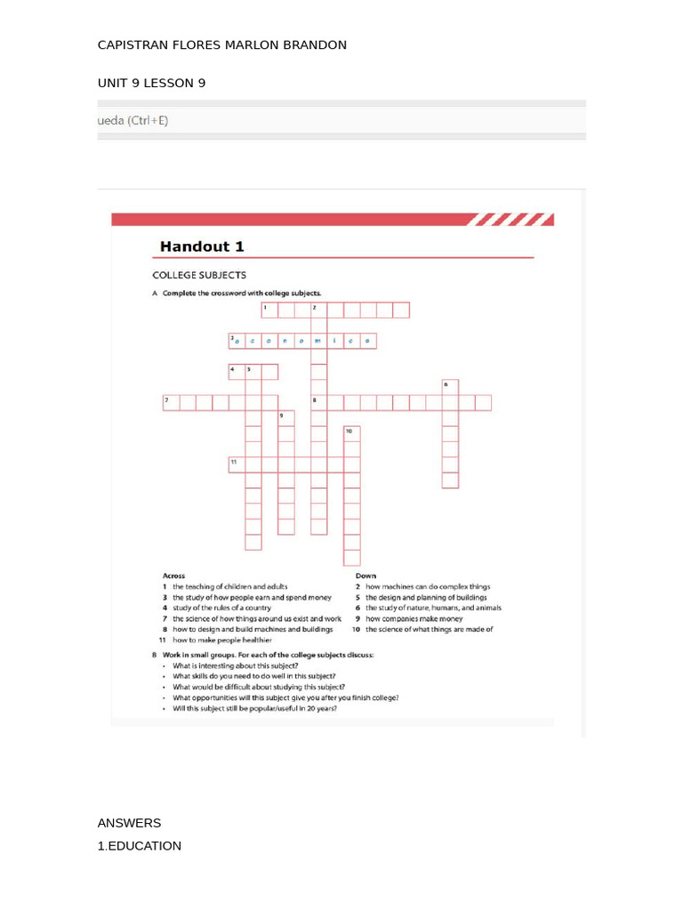 Unit 9 Lesson 9 | PDF