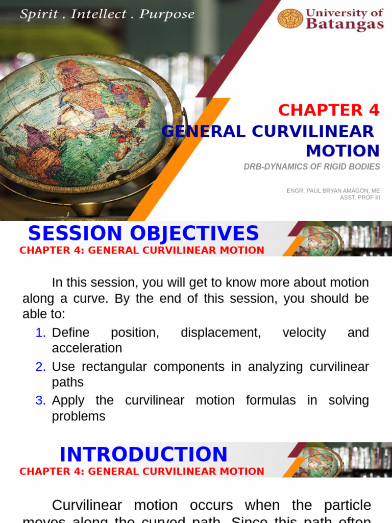 DRB Module 4 General Curvilinear Motion | PDF | Acceleration | Velocity