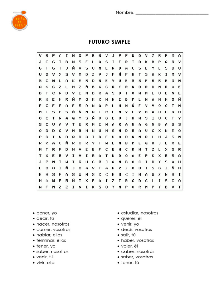Sopa de Letras Futuro | PDF