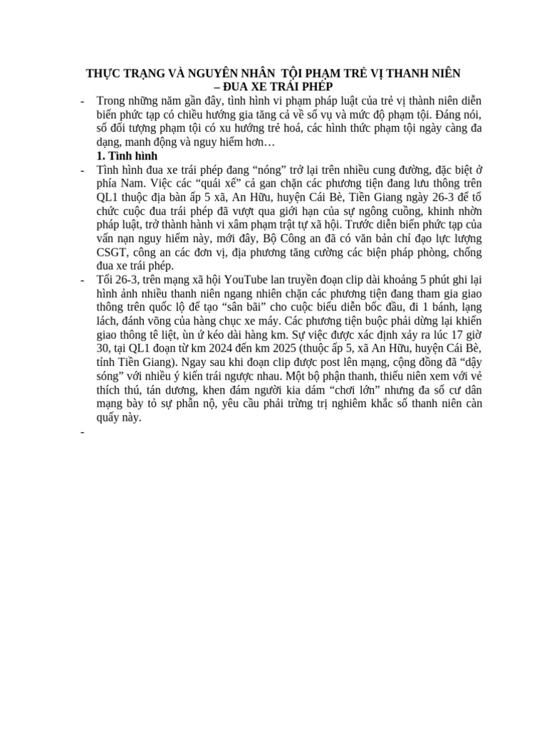 TH C TR NG Và Nguyên Nhân | PDF