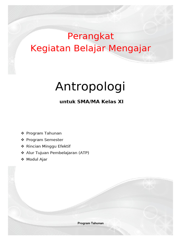 PKBM - Antropologi 11 SMA Merdeka SMT 1 24-25 OK | PDF
