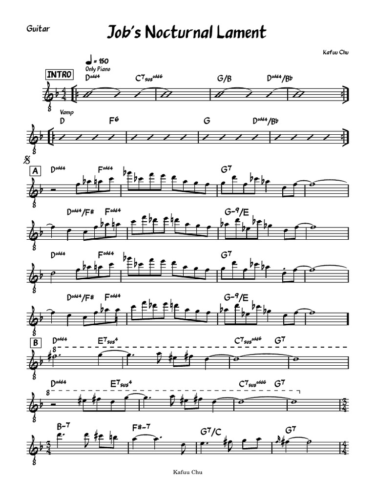 Job - S Nocturnal Lament-Guitar | PDF