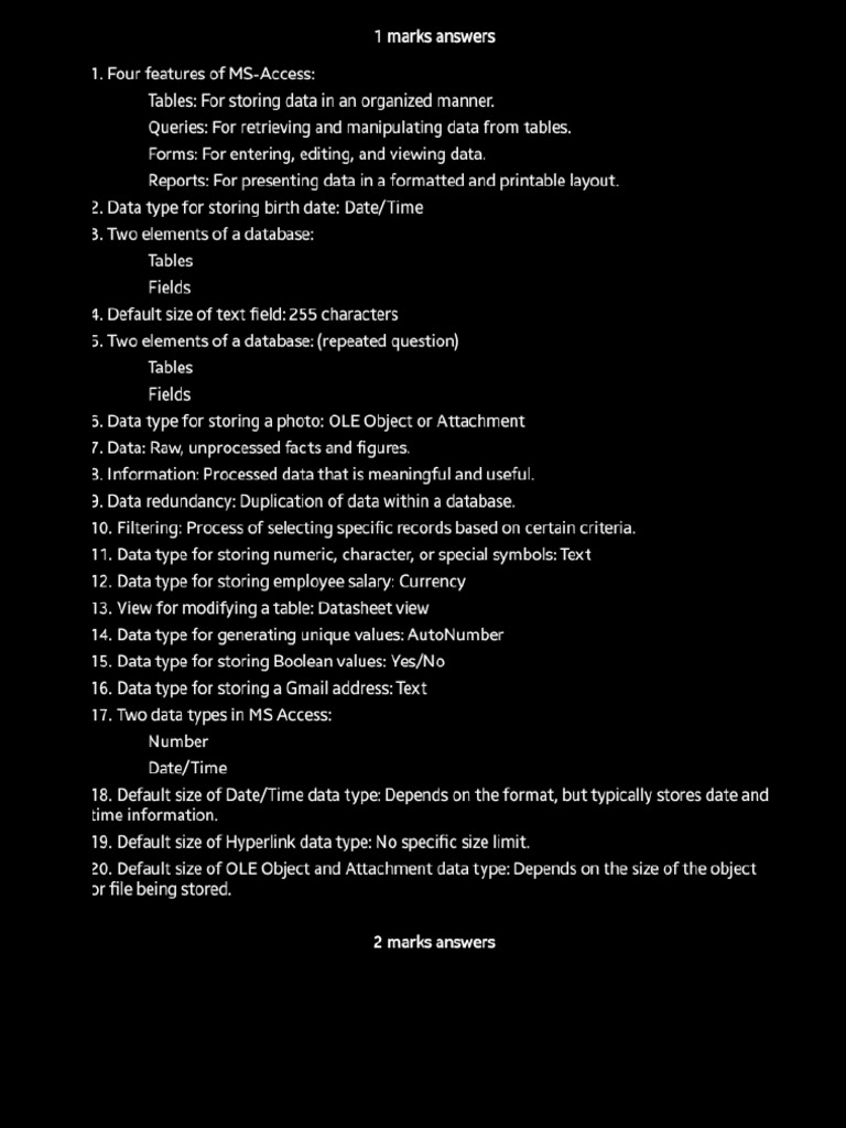 DBMS Question Answers | PDF