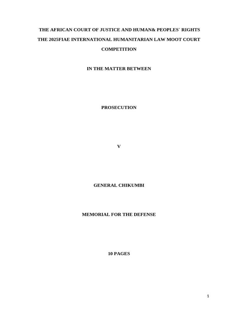Chikumbi Case: Jurisdiction & Amnesty Issues | PDF | Civilian | Crimes ...