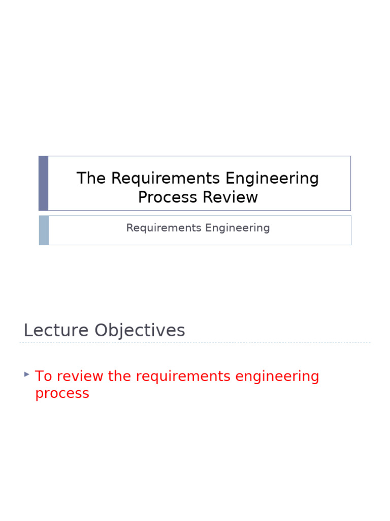 CH 4 - Requirements Engineering Process | PDF | Verification And Validation | Use Case