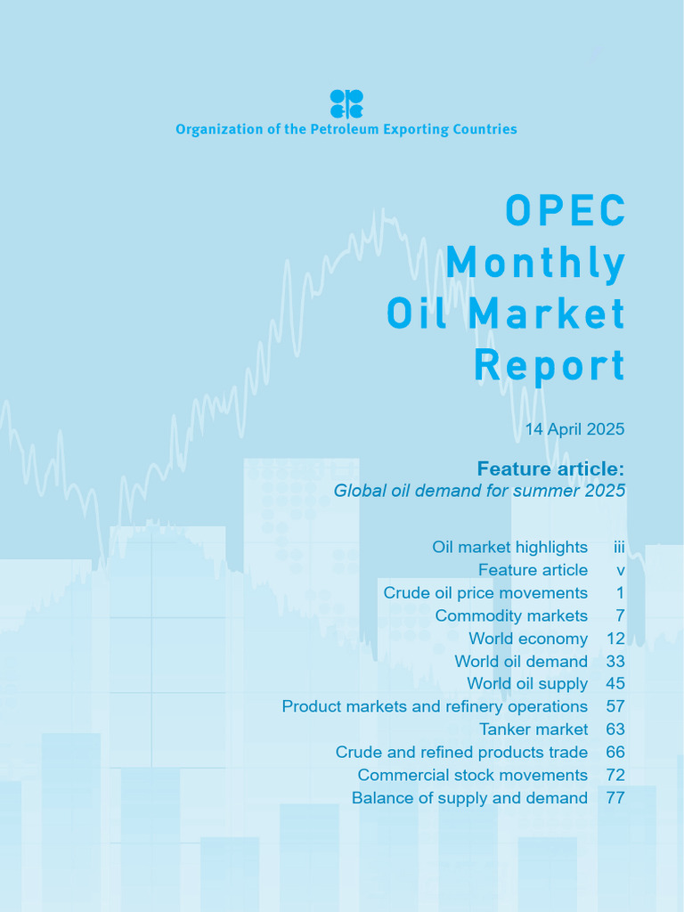 OPEC_MOMR_April_2025 | PDF | West Texas Intermediate | Price Of Oil