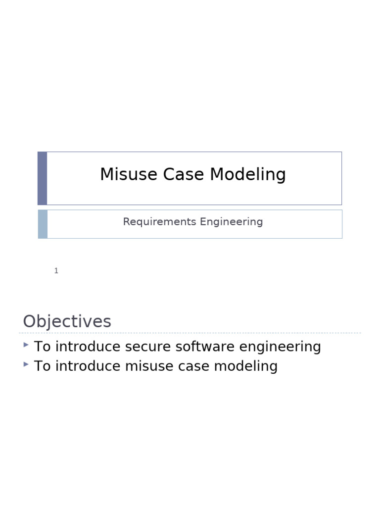 CH 10-Misuse Case Modeling | PDF | Cybercrime | Security Technology
