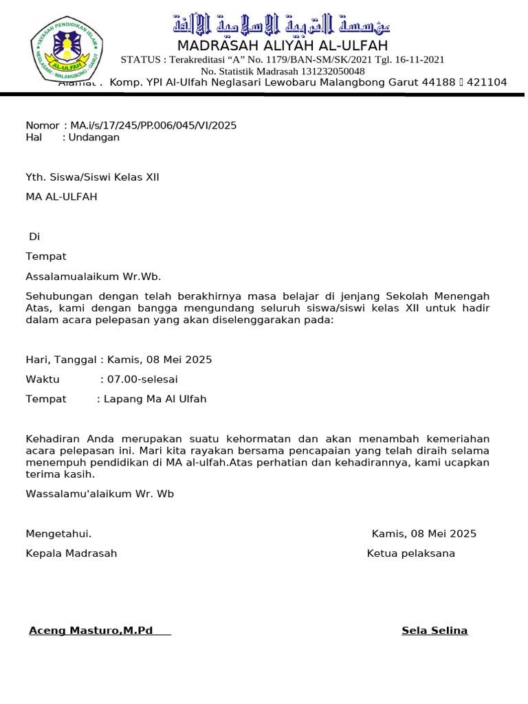 Surat Undangan 2 | PDF