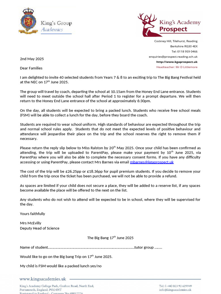 Cockney Hill, Tilehurst, Reading Berkshire RG30 4EX Tel: 0118 959 0466 Enquiries@prospect ...