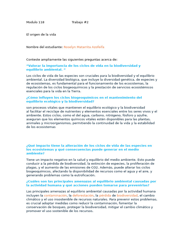 Achoy 2 | PDF | Sustentabilidad | Biodiversidad